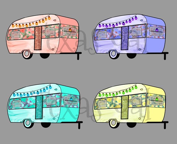 Camper. RV Elements Clipart Sublimation Digital Download - Etsy