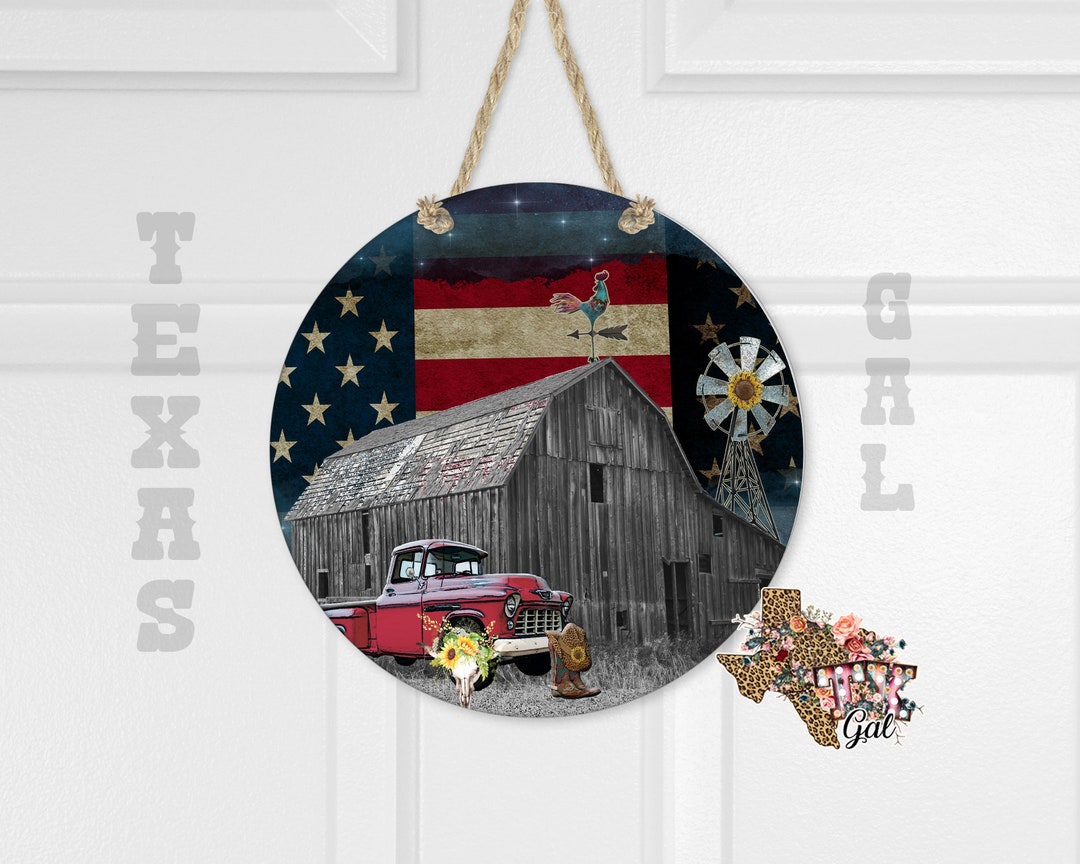 Barn, Flag, 12 Inch Door Hanger, Sublimation, Digital Download, PNG - Etsy