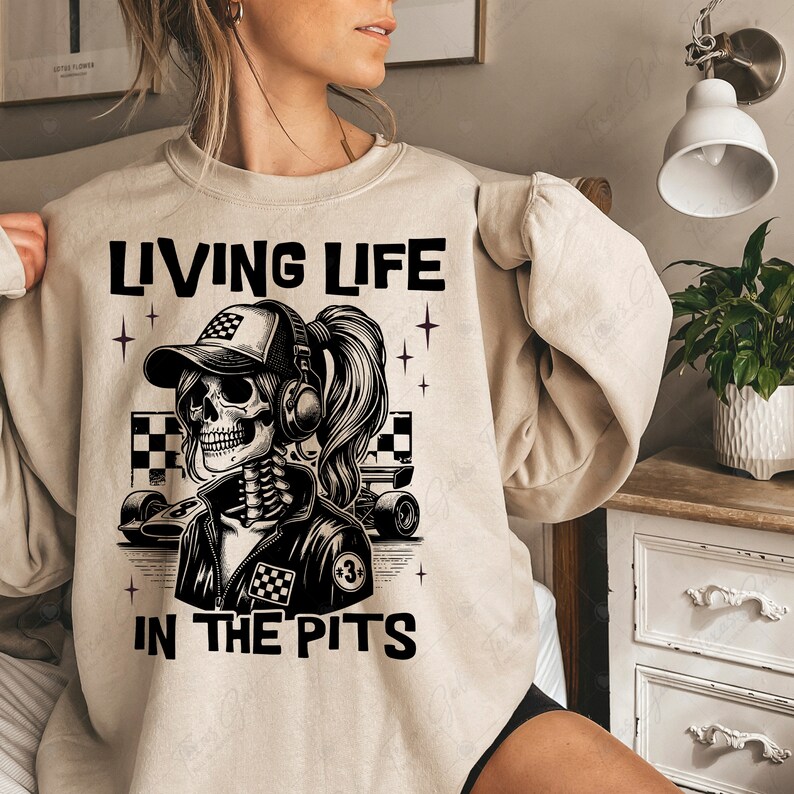 Racing Track PNG, Living Live in the Pits PNG, Skeleton PNG, Front and ...