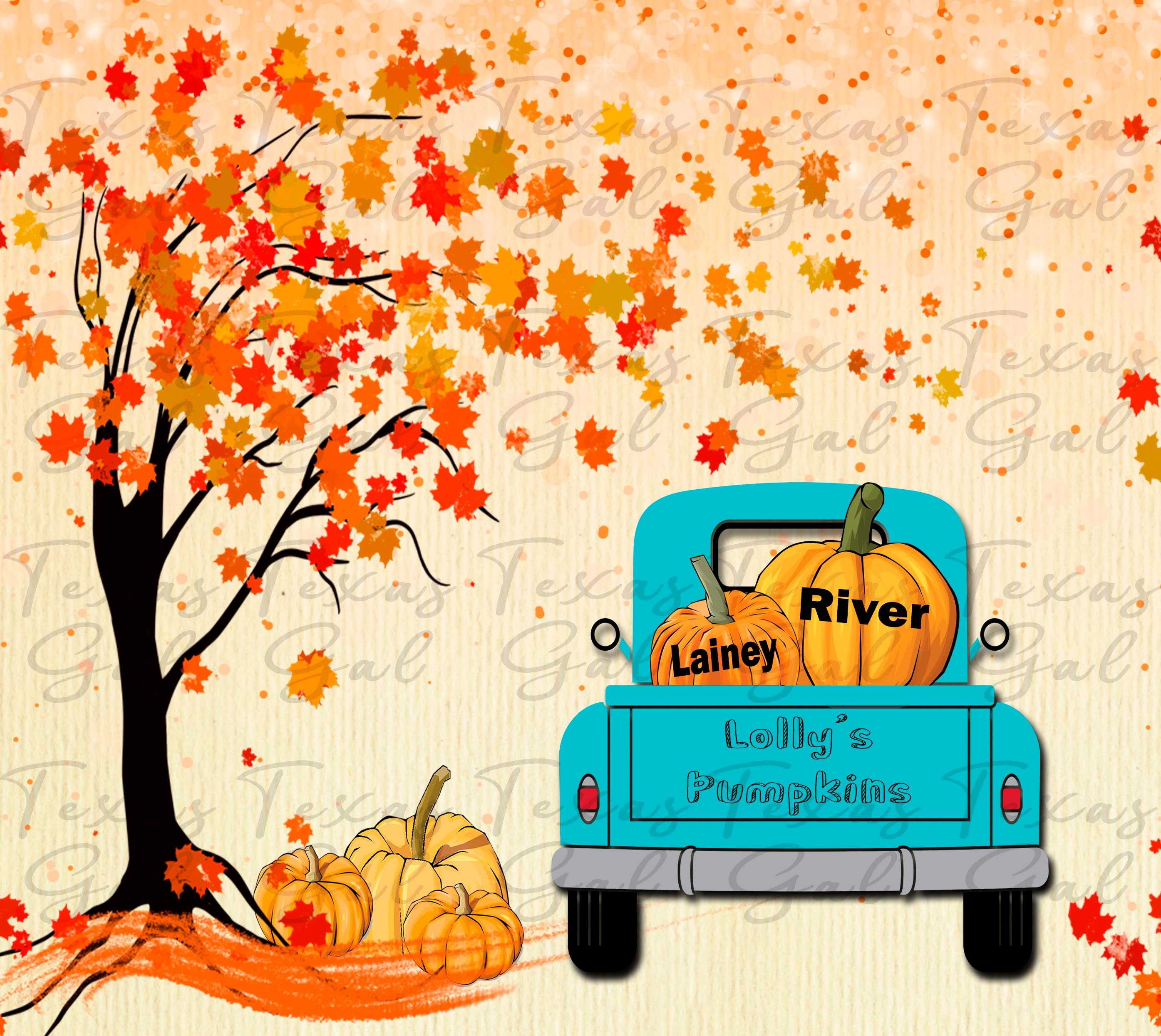 20 Oz Skinny Tumbler Fall Pumpkin Monogram Sublimation Design PNG ...