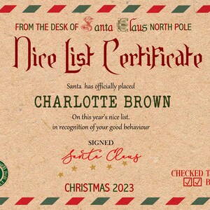 Santa Father Christmas Personalised Letter With Envelope and ...