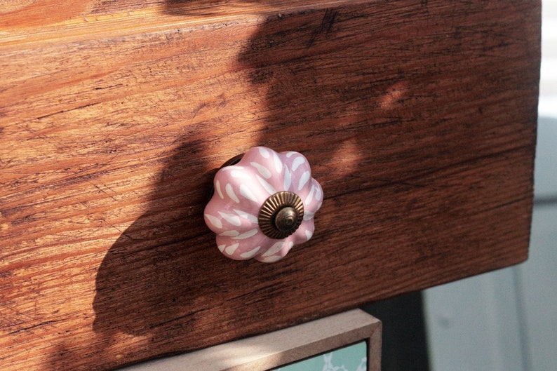 Rose Ceramic Floral Pattern Knobs, Ceramic Knob Cabinet Knobs / Drawer Pulls - Etsy