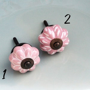 Rose Ceramic Floral Pattern Knobs, Ceramic Knob Cabinet Knobs / Drawer Pulls - Etsy