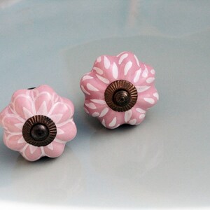 Rose Ceramic Floral Pattern Knobs, Ceramic Knob Cabinet Knobs / Drawer Pulls - Etsy