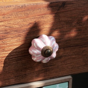 Rose Ceramic Floral Pattern Knobs, Ceramic Knob Cabinet Knobs / Drawer Pulls - Etsy