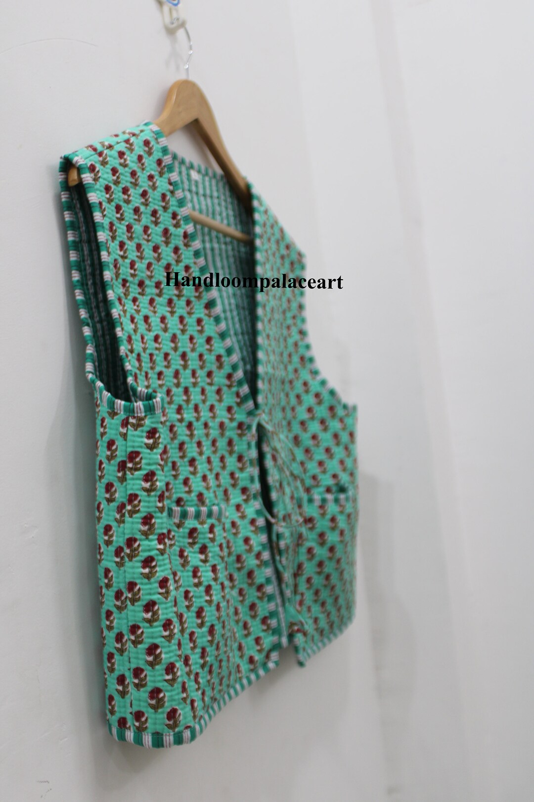 Reversible Hand Block Print Cotton Quilted Jacket Customize Quilted ...