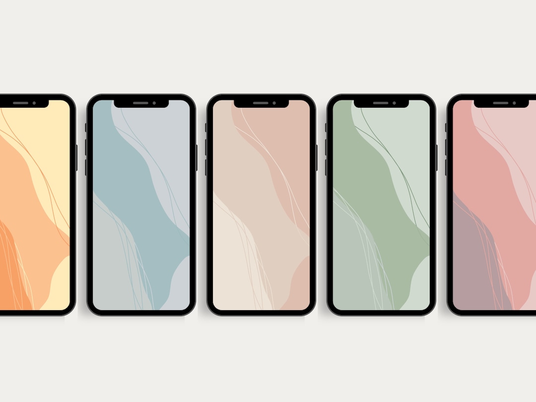 Wallpaper Set of 5 iPhone Home Screen Background Instant Download - Etsy