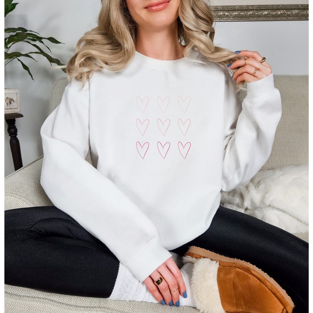 Small Hearts Sweater, Heart Sweater, Statement Sweater, Crewneck ...