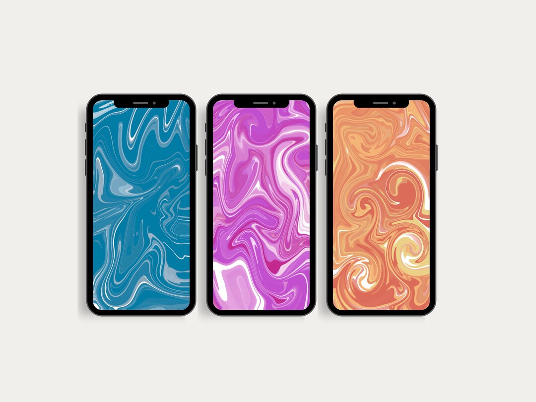 Wallpaper Set of 3 iPhone Home Screen Background Instant Download - Etsy
