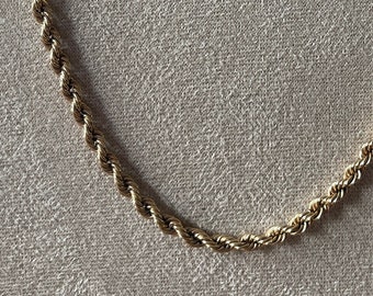 24 in White Gold Rope Chain - Etsy