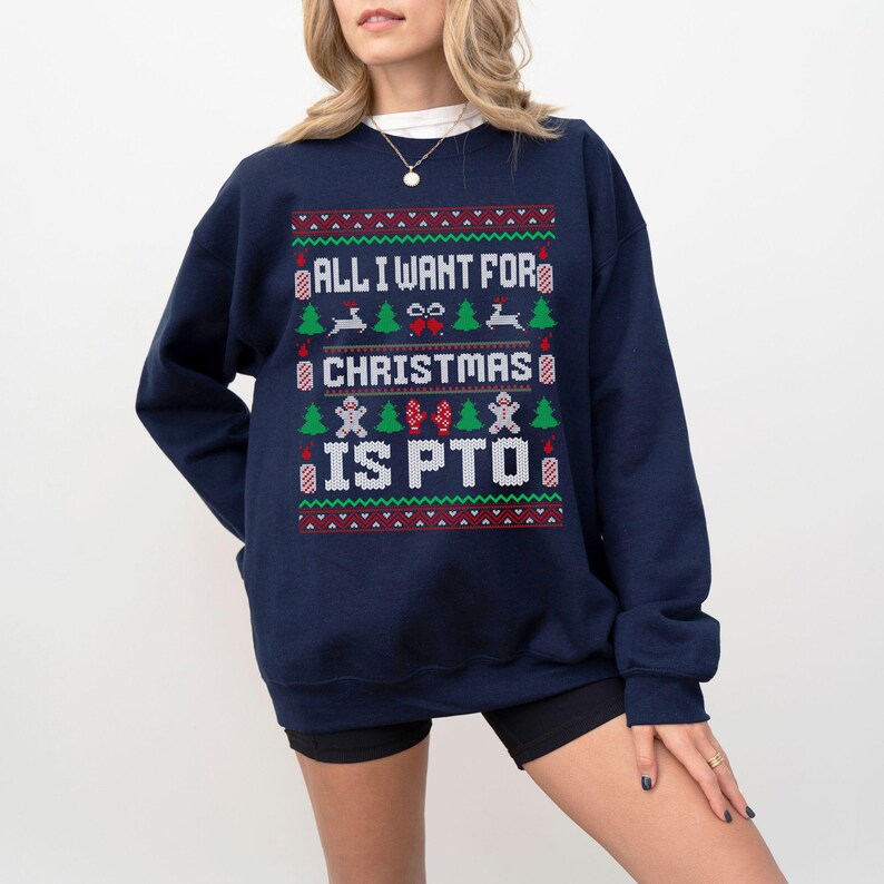 Christmas Sweatshirt Office Ugly Christmas Sweater Funny Christmas PTO ...
