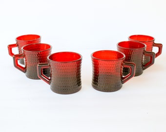 Red coffee mug | Etsy