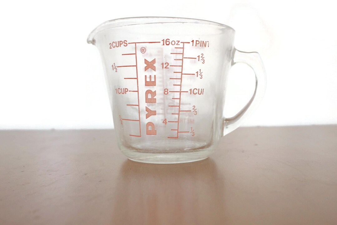Vintage Pyrex 2 Cup Measuring Cup / Glass Liquid Measuring Cup / Pyrex ...