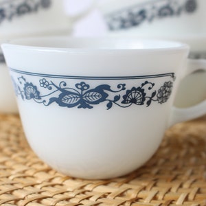 7 Corning Old Town Blue Mugs / Vintage Corningware Olde Towne Blue ...