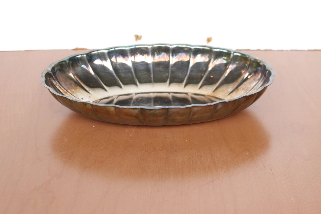 Vintage Oneida Silver Plate Bowl / Oval Silver Candy Dish - Etsy