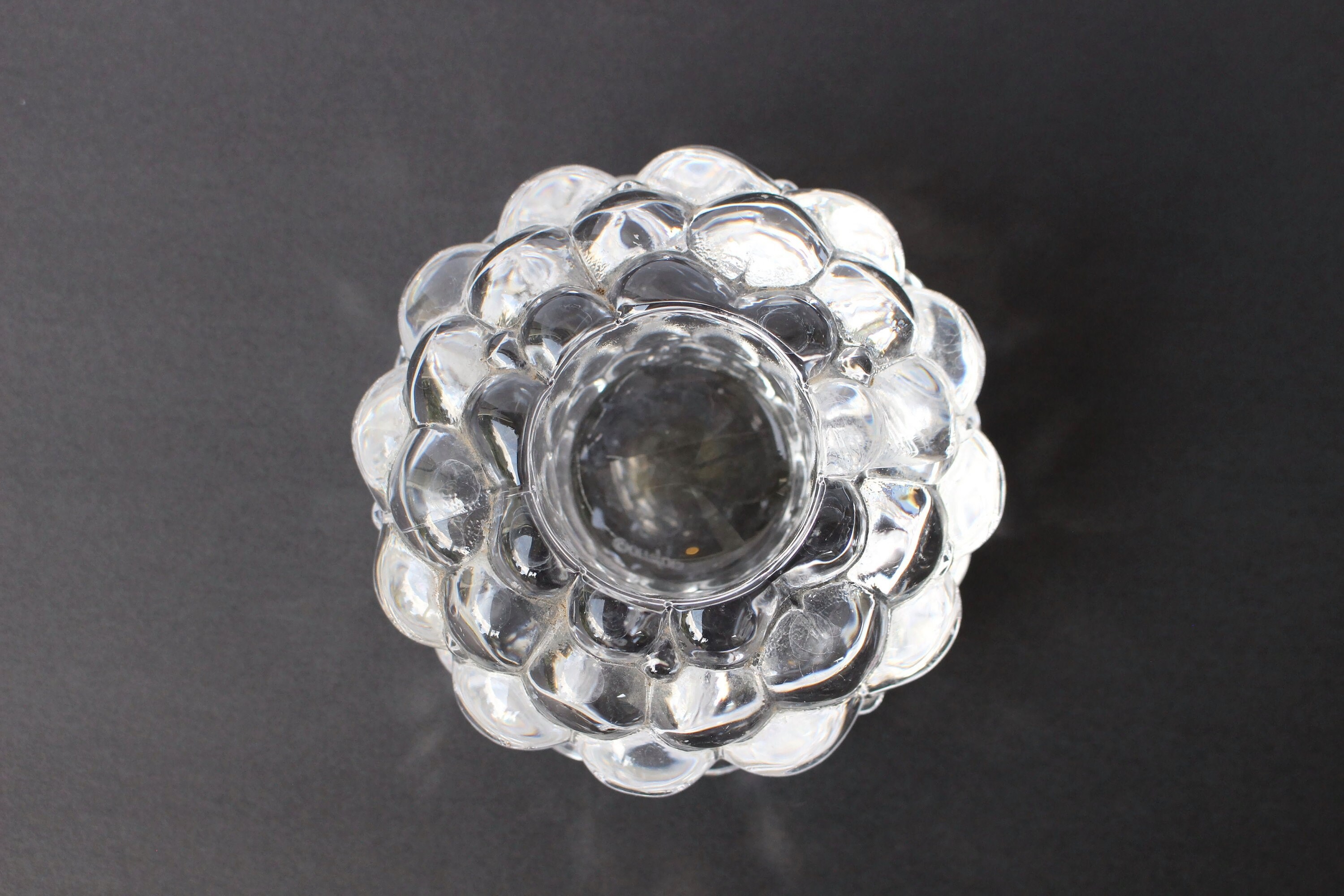 Orrefors Crystal Raspberry Candle Holder / Designed by Anne - Etsy