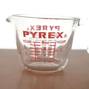 Vintage Pyrex 1 Cup Measuring Glass / Hook Handle / Pyrex Measuring Cup ...