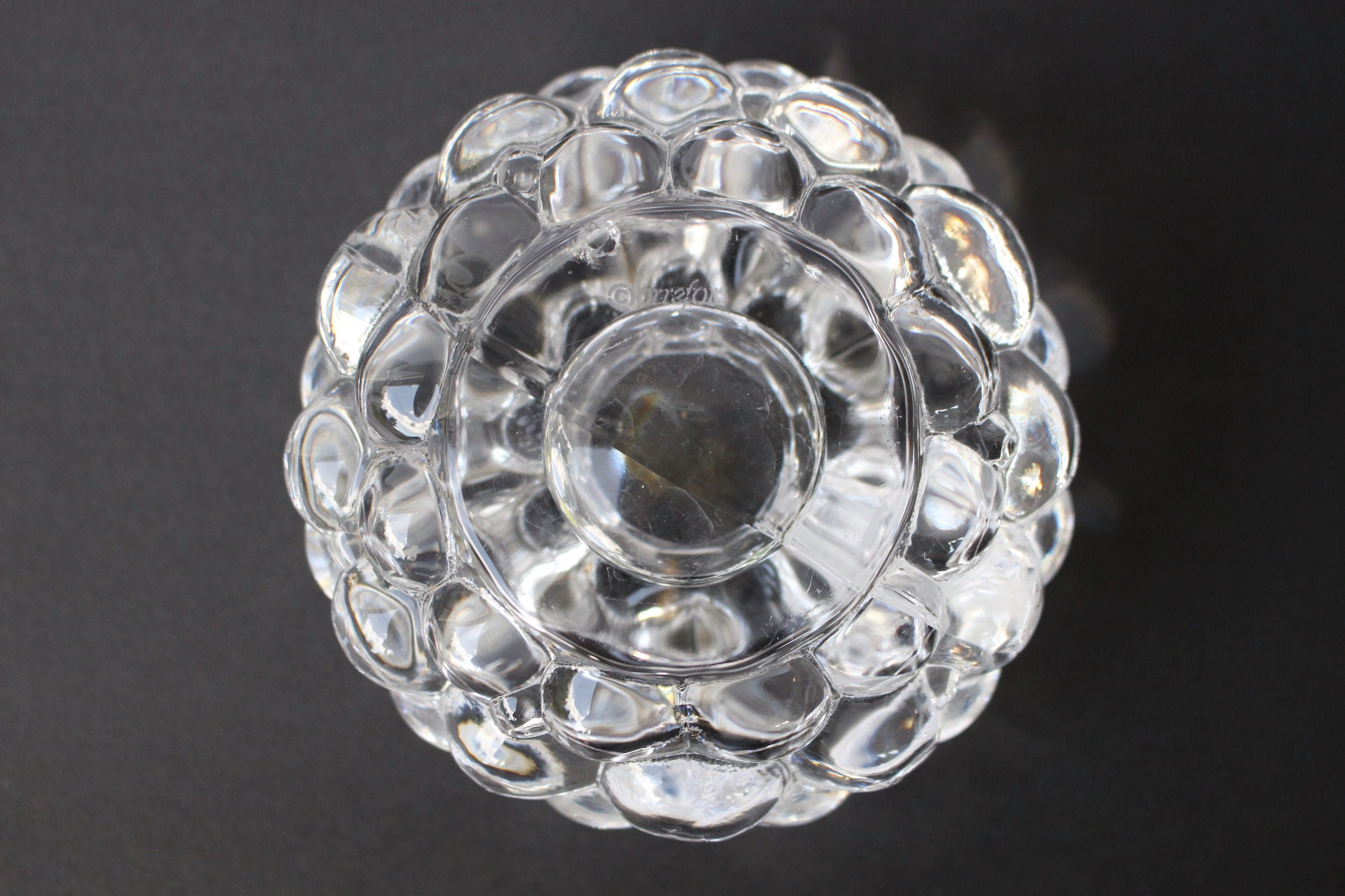 Orrefors Crystal Raspberry Candle Holder / Designed by Anne - Etsy