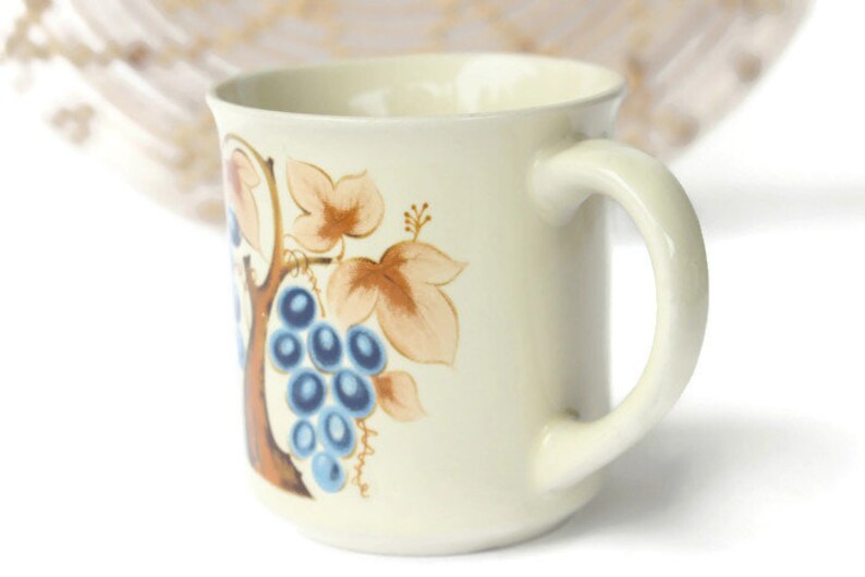 Vintage Grapevine Coffee Mug / Japanese Stoneware Grape Vine | Etsy