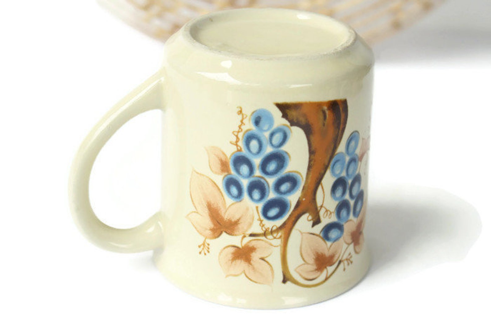 Vintage Grapevine Coffee Mug / Japanese Stoneware Grape Vine | Etsy