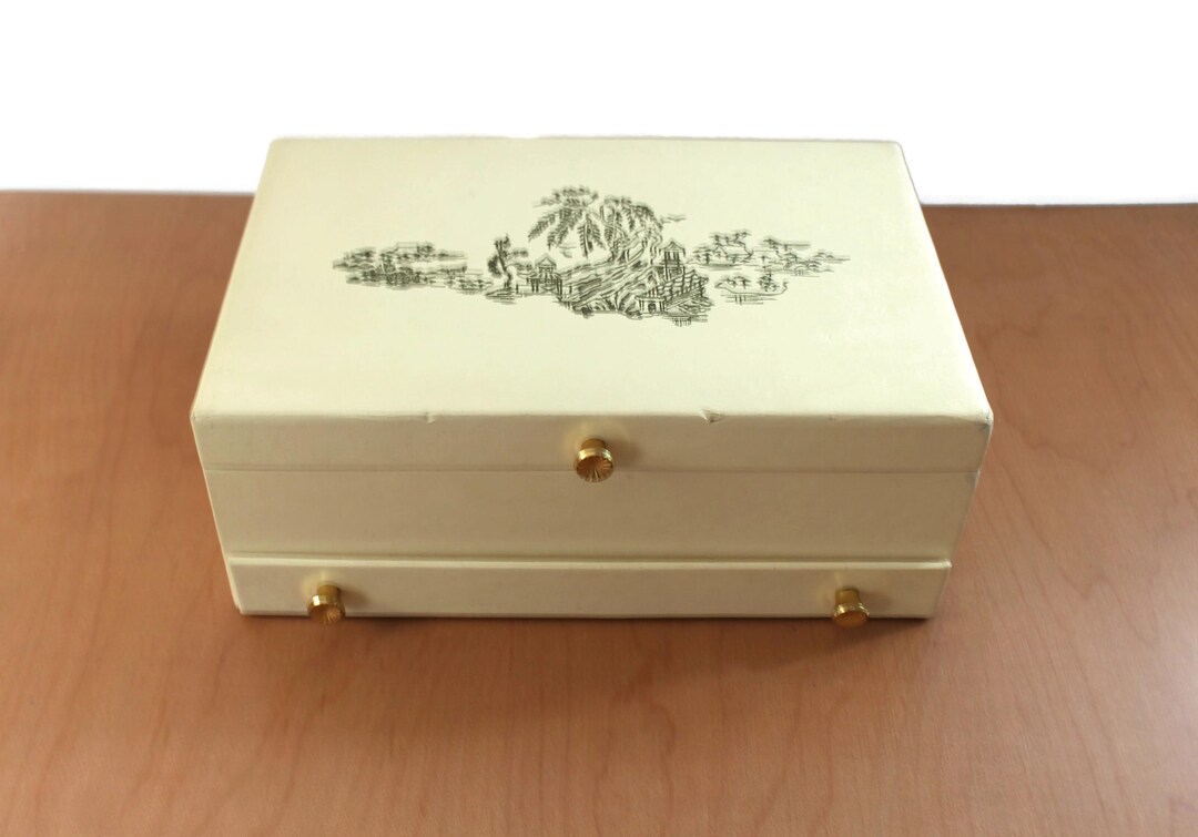 Vintage Lady Buxton Jewelry Box / Asian Pagoda Design - Etsy