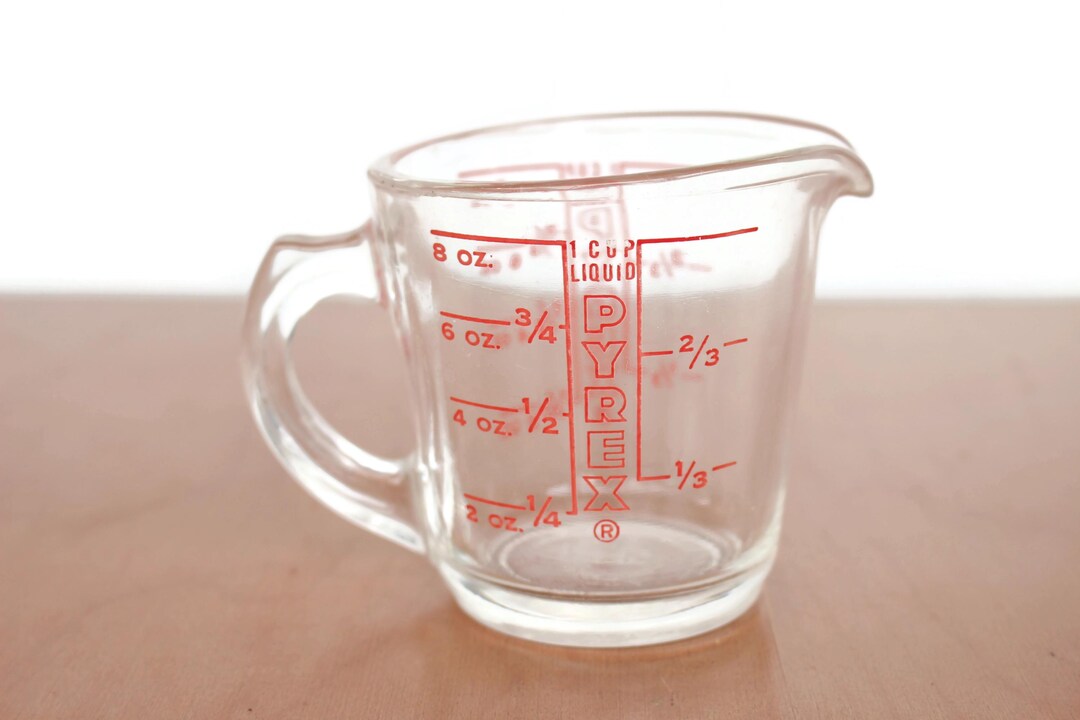 Vintage Pyrex Measuring Glass Cup / One Cup Measuring Glass / Pyrex ...