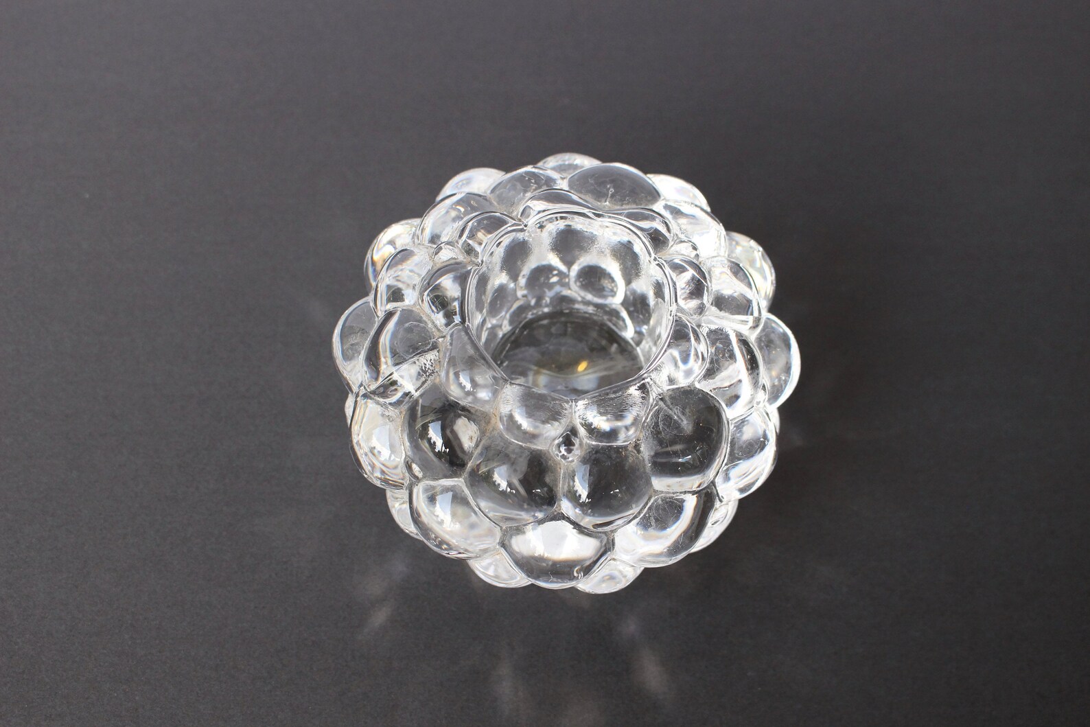 Orrefors Crystal Raspberry Candle Holder - Anne Nilsson Scandinavian ...