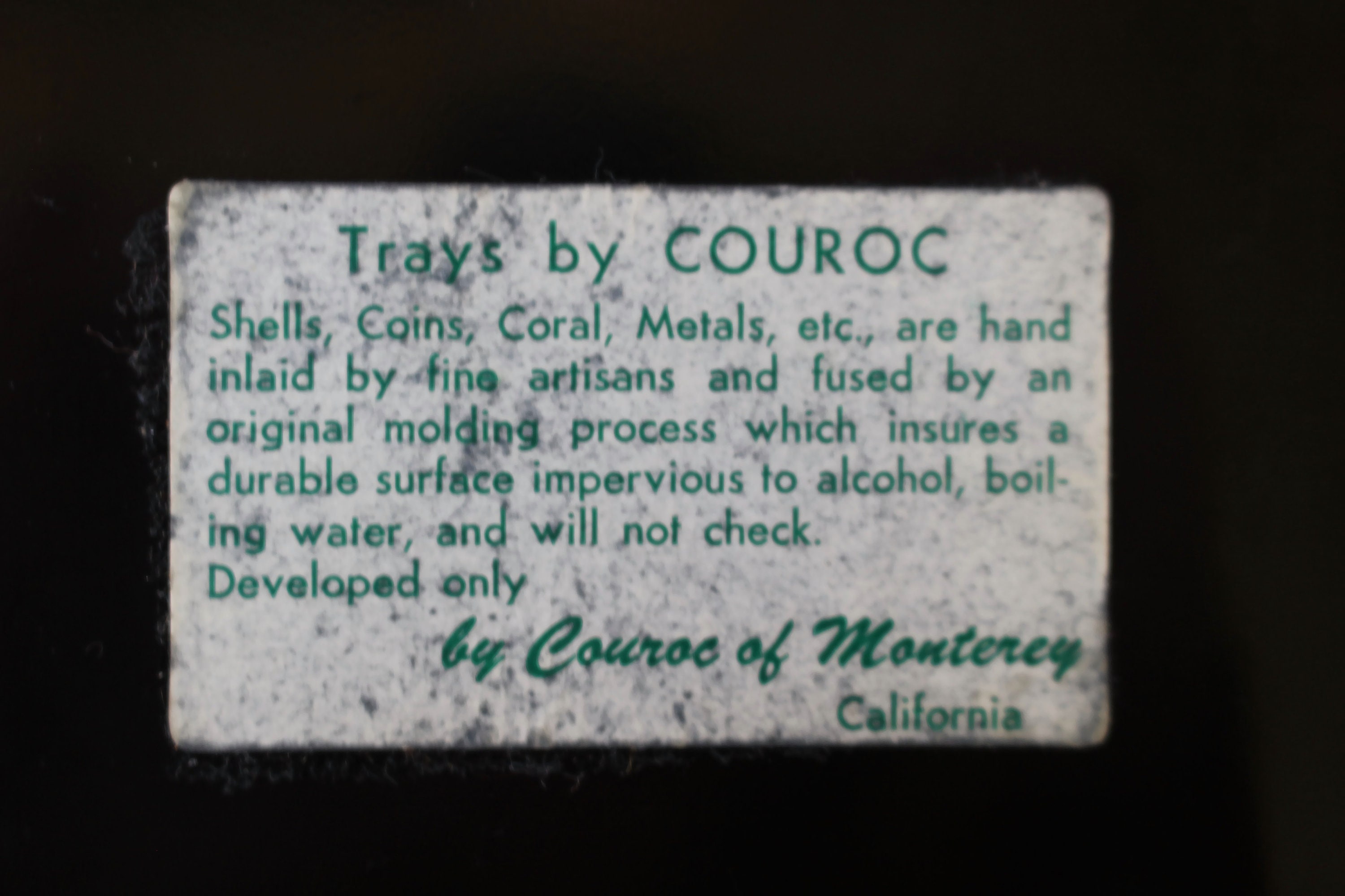 Couroc Tray With Inlaid Coins / Mid Century Modern Couroc | Etsy