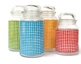 Checkered Canister Set - Etsy