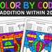 Addition Color by Code | Color by Number Addition Within 20 - Etsy