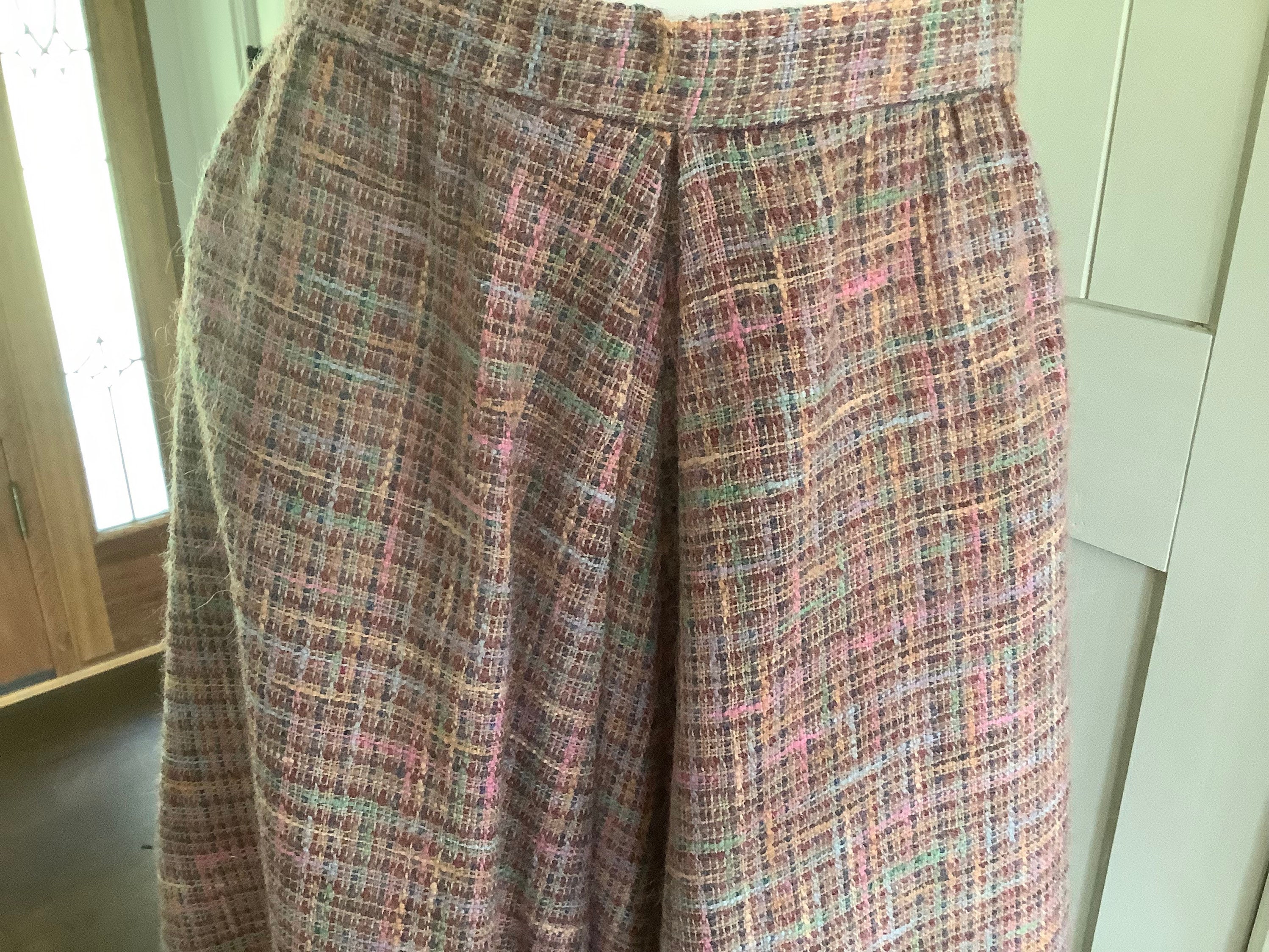 Vintage 1970 Wool Two Piece Suit With Multi Color Threads . - Etsy