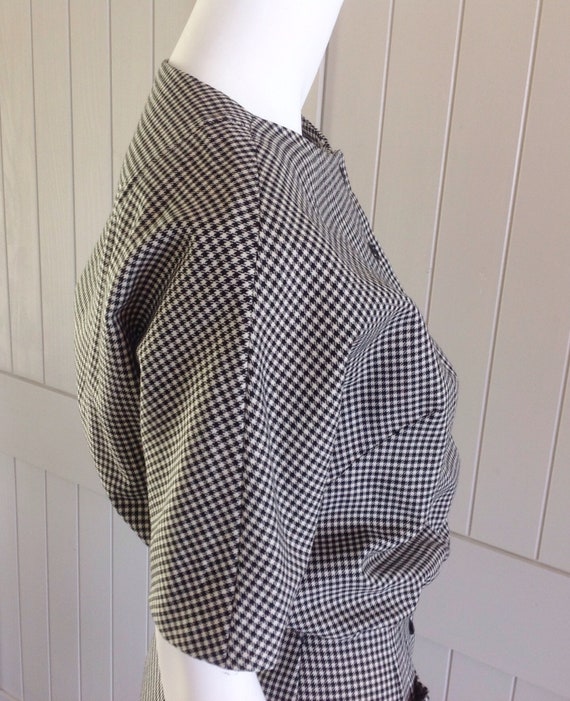 Vintage 1950/ 60's Black and White Checkered Day Dre… - Gem