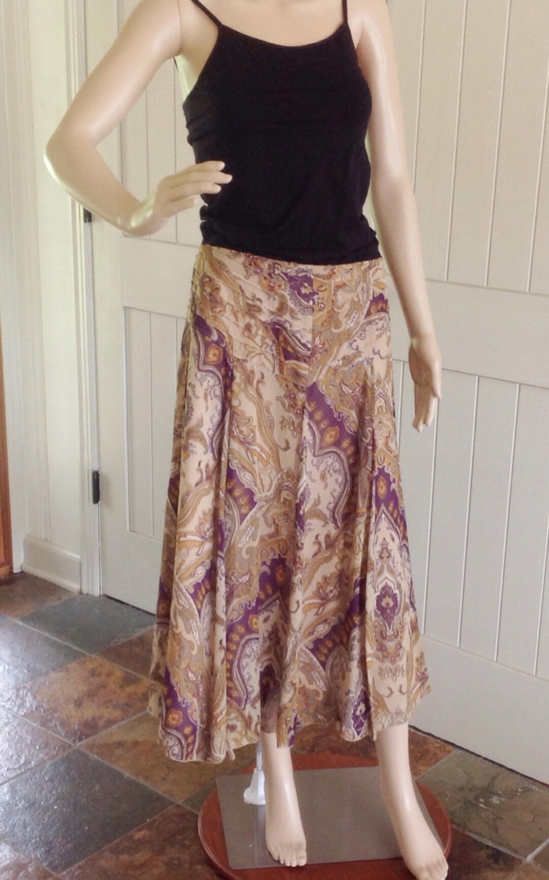 100% Silk Skirt 1990's by NYGARD Collection - Etsy