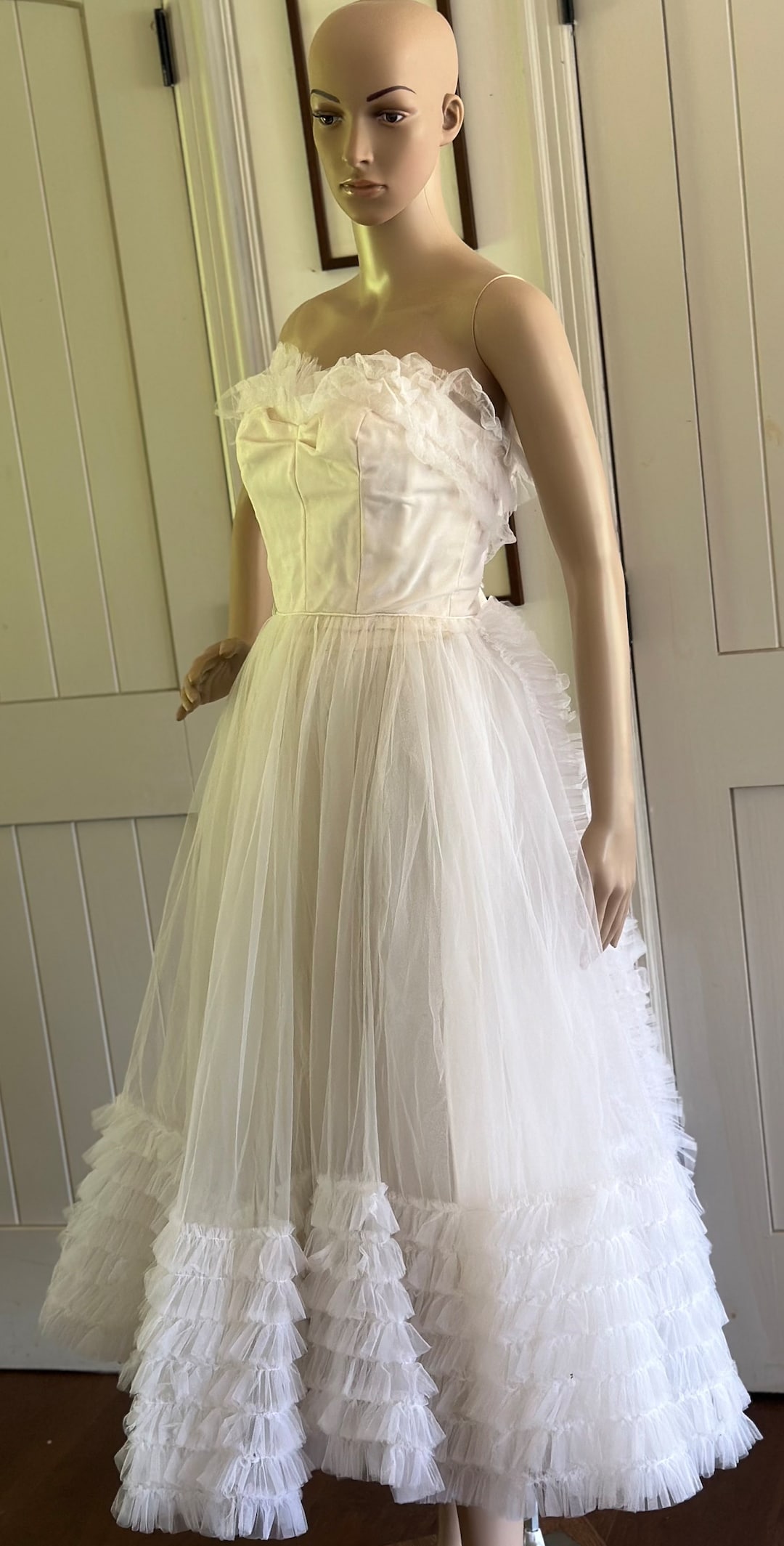 Vintage 1950 Two Peace Multi-tier Wedding-prom-party Dress, - Etsy