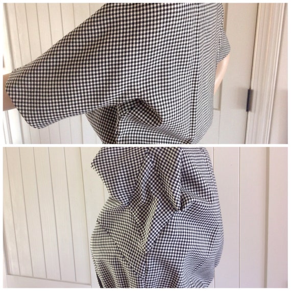 Vintage 1950/ 60's Black and White Checkered Day Dre… - Gem
