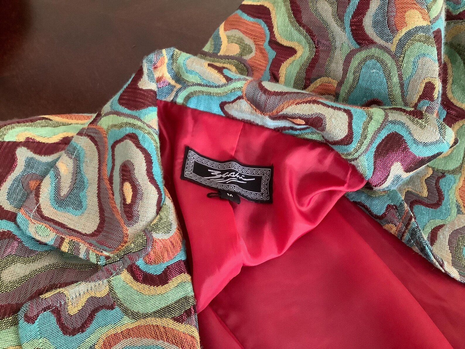 Vintage Multi Color Coat With Red Lining. - Etsy