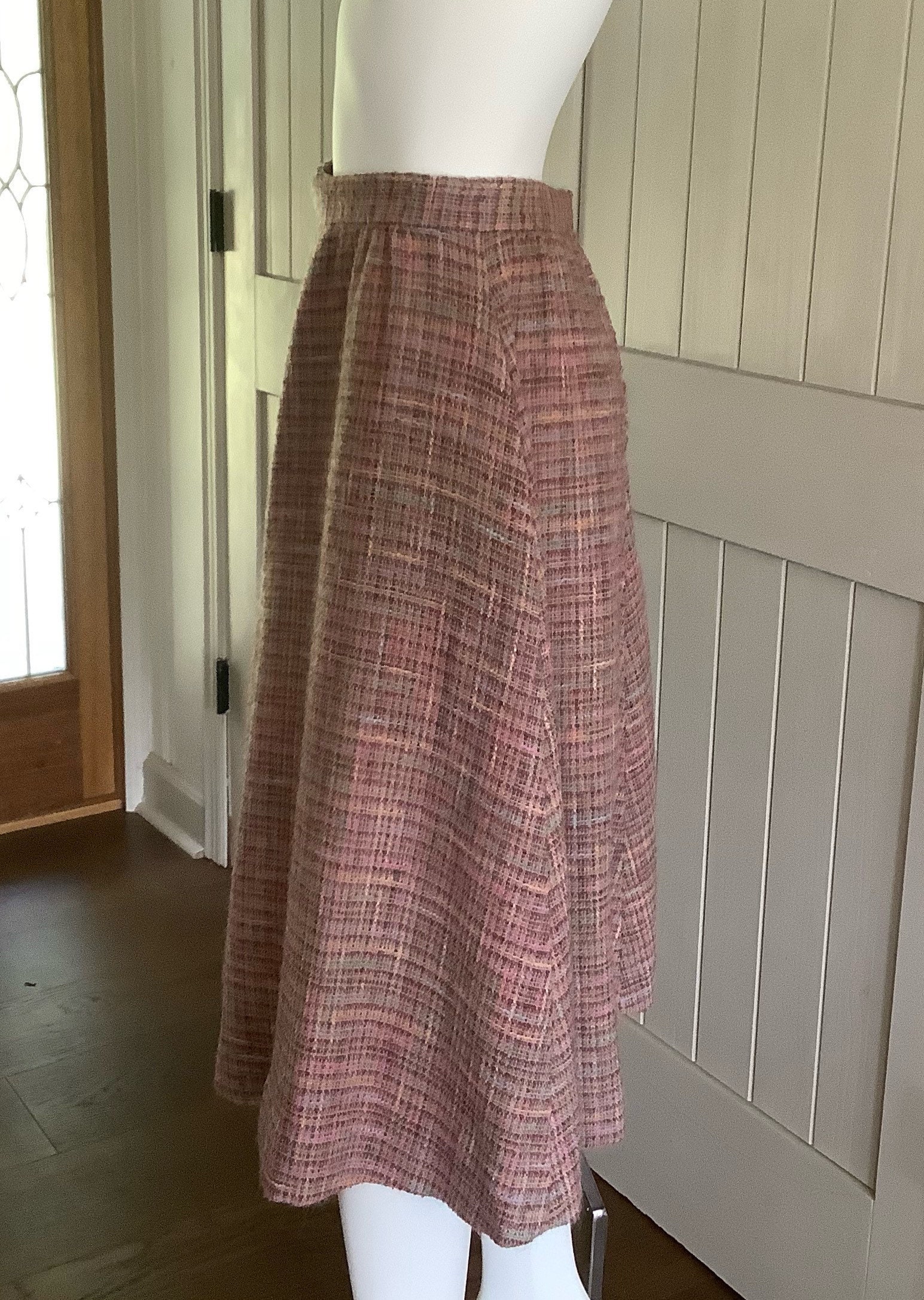 Vintage 1970 Wool Two Piece Suit With Multi Color Threads . - Etsy