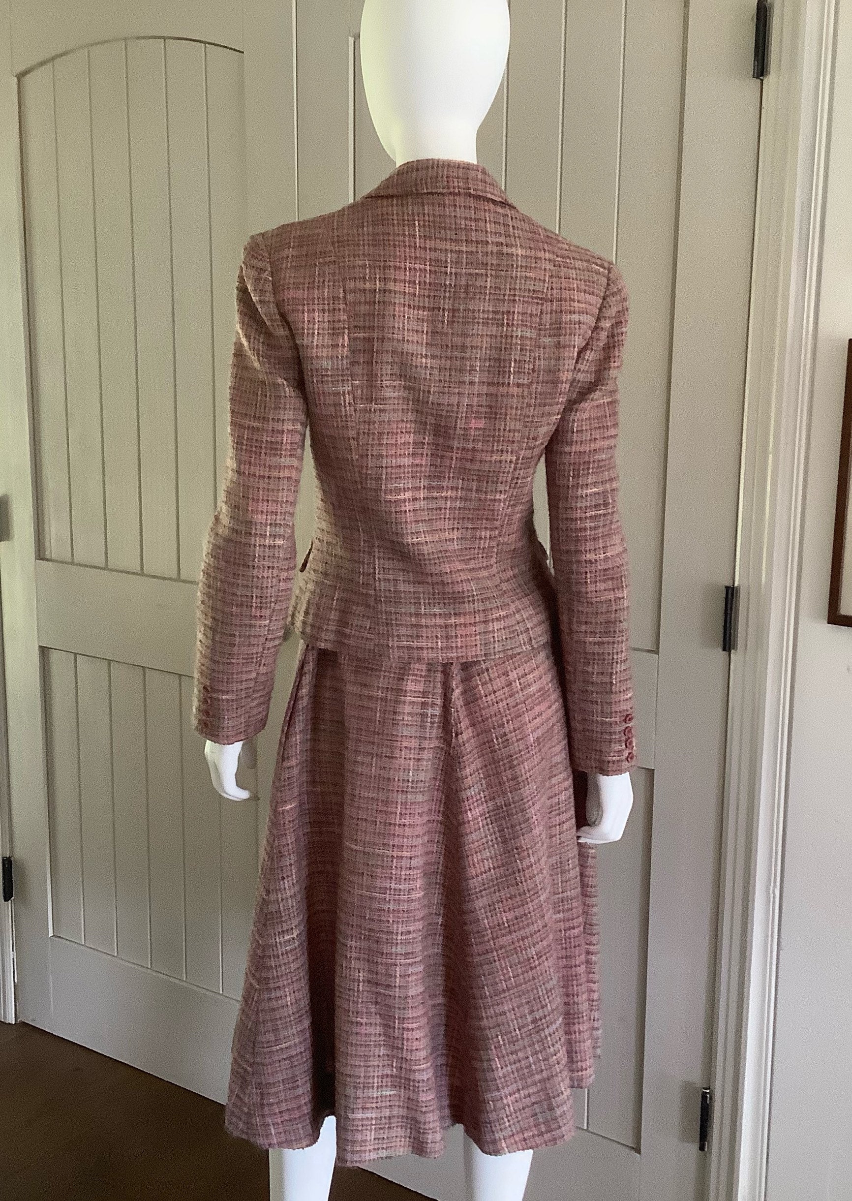 Vintage 1970 Wool Two Piece Suit With Multi Color Threads . - Etsy