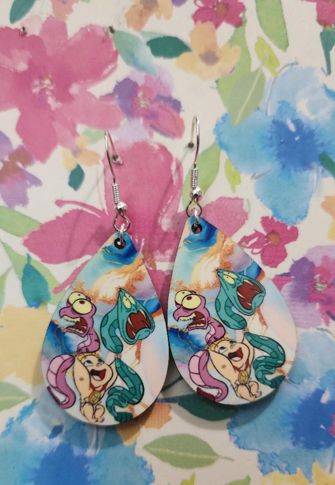 Hercules Earrings Teardrop Wood Earrings, Dangle Earrings, Handmade ...