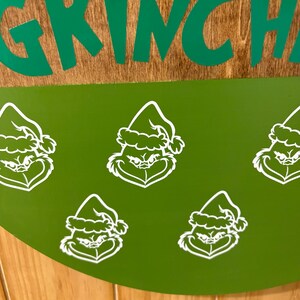 Wooden Grinch Merry Grinchmas Door Sign - Etsy
