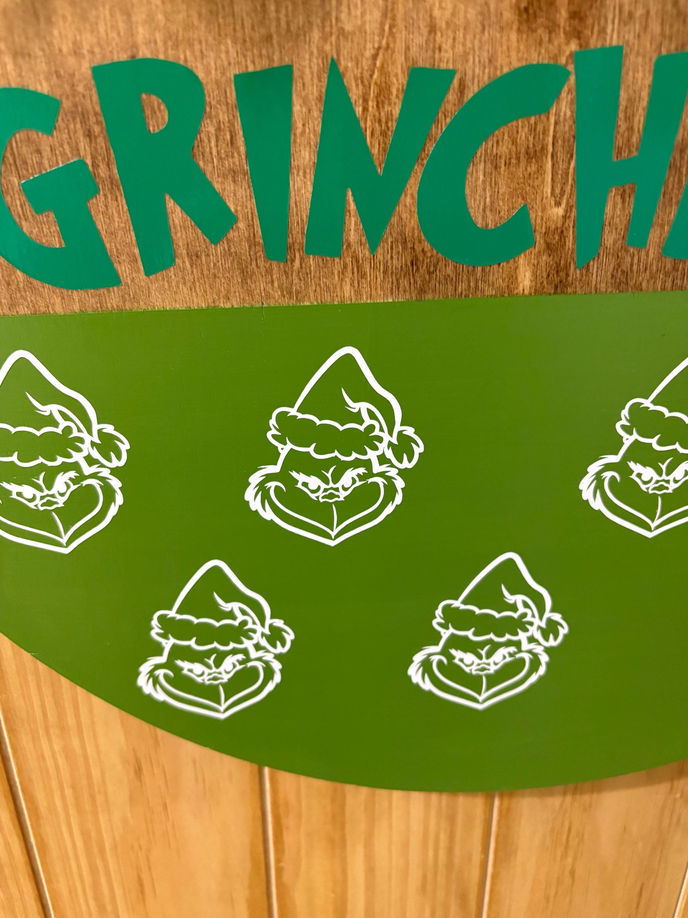 Wooden Grinch Merry Grinchmas Door Sign - Etsy