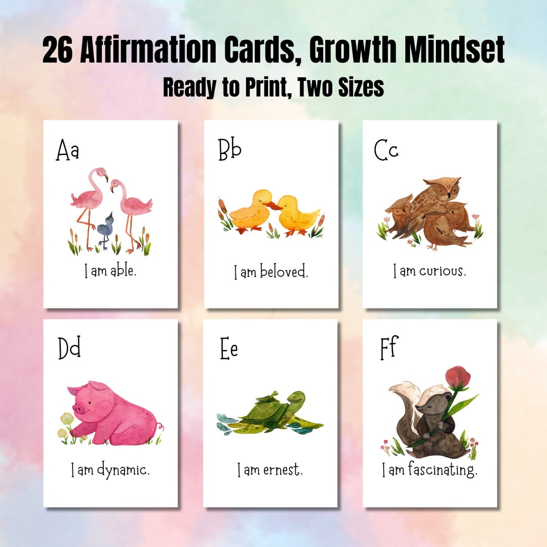 Printable Alphabet Flashcards Animal Theme for Kids Kindergarten ...