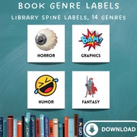 Book Genre Signs-gifts for Book Lovers- Book Shelf Decor- Categories ...