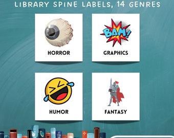 Book Genre Labels - Etsy