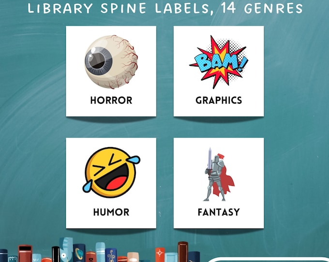 Book Genre Labels - Etsy