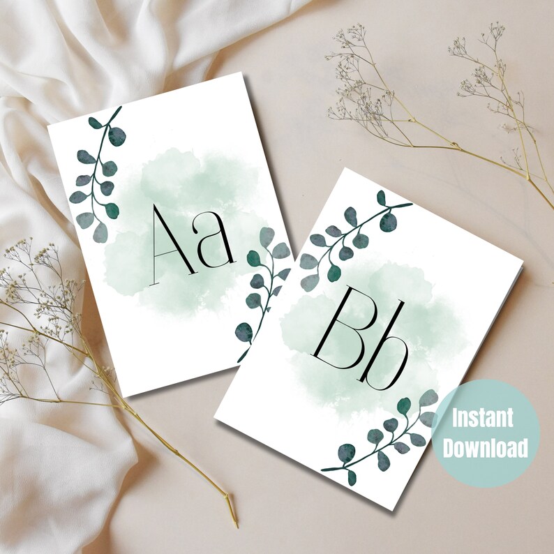 Printable Alphabet Flashcards Flash Cards Montessori Preschool - Etsy