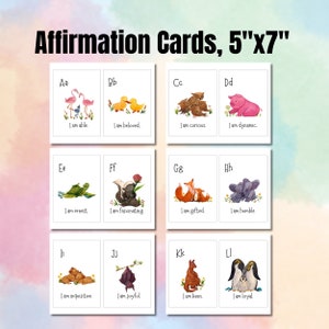 Printable Alphabet Flashcards Animal Theme for Kids Kindergarten ...