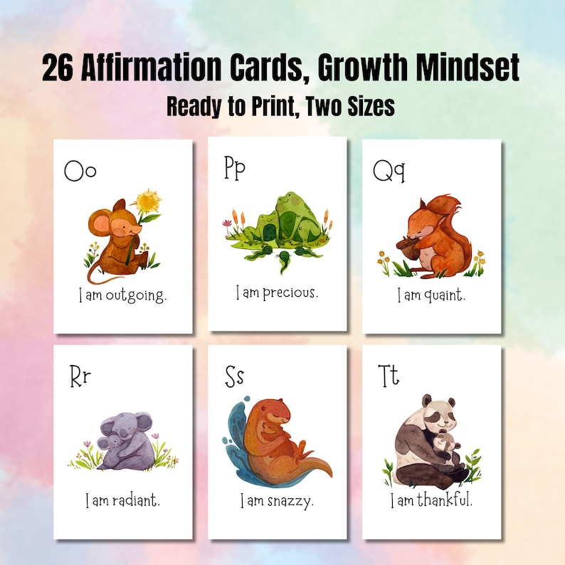 Printable Alphabet Flashcards Animal Theme for Kids Kindergarten ...