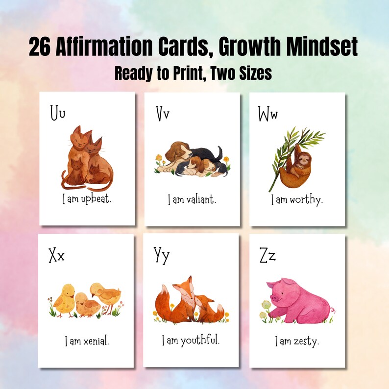 Printable Alphabet Flashcards Animal Theme for Kids Kindergarten ...