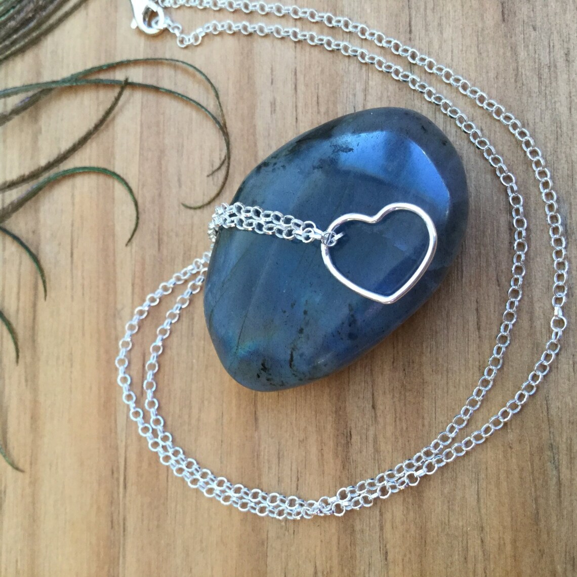 Heart Necklace Sterling Silver | Etsy